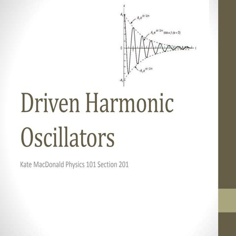 Driven Harmonic Oscillators - resonance | PPT