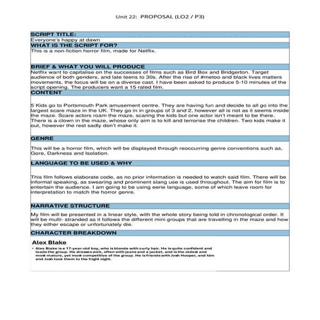 LO2 SCRIPT FOR MY MEDIA STUDIES COURSEWORK | PDF