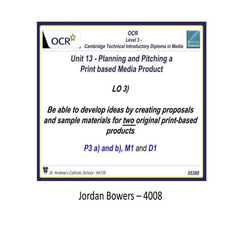 Unit 13 - LO3 | PPTX