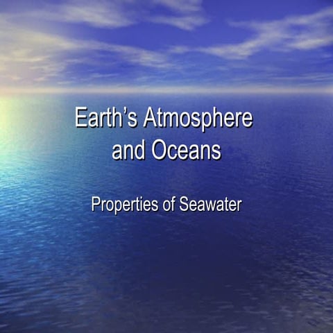 Lo3 seawater properties | PPT