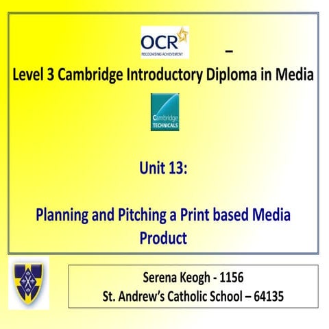 Serena Keogh - Unit 13- LO3 | PPTX