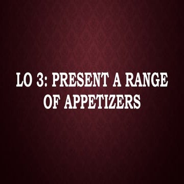 Basic principles of platter presentation | PPT