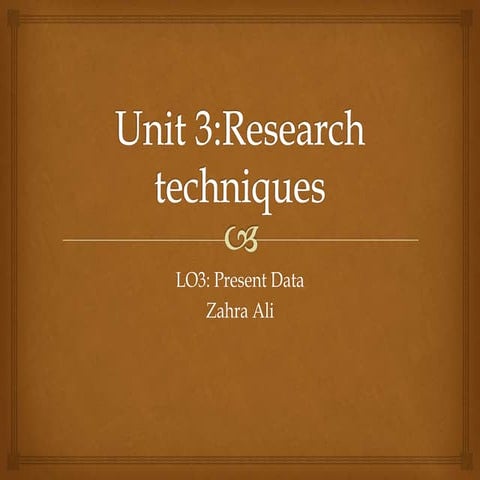 Unit 3: Research Techniques - LO3 | PPT