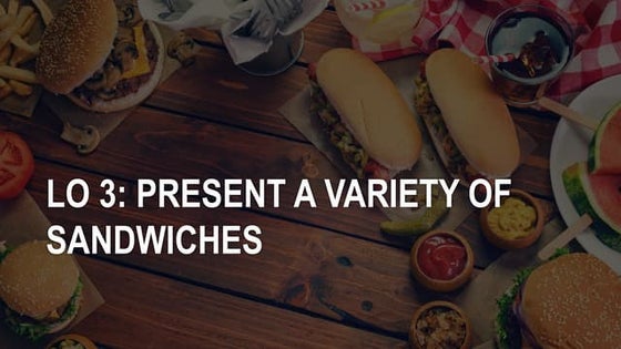 Sandwich preparation and presentation | PPT