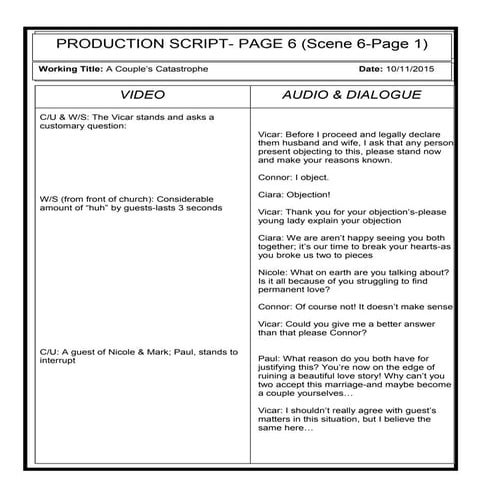 LO3-Production Script Page 6 (Scene 6-Page 1) | DOC