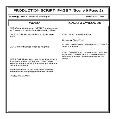 LO3-Production Script Page 7 (Scene 6-Page 2) | PDF