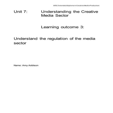 Media regulation powerpoint | PPTX