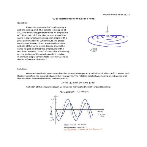 Lo 5: Interference of Waves in a Pond | PDF