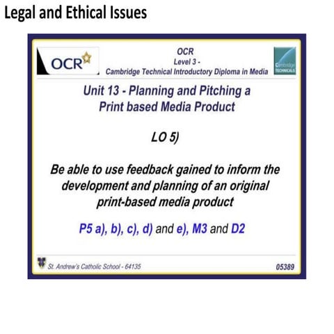 LO5 legal & ethical issues | PPT