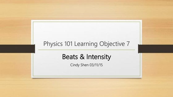Phys 101 lo #6 | PPT