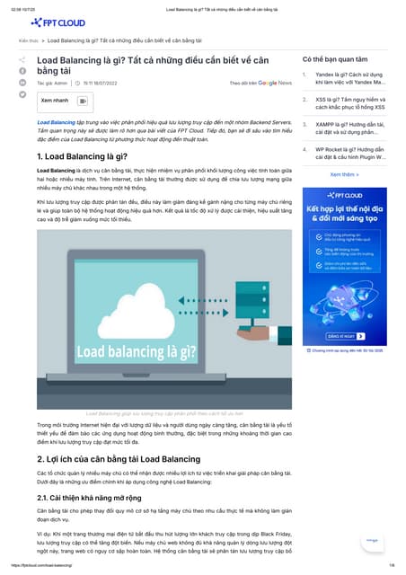 FPT Load Balancing – Dịch vụ thiết bị cân bằng tải L4/L7 | PDF