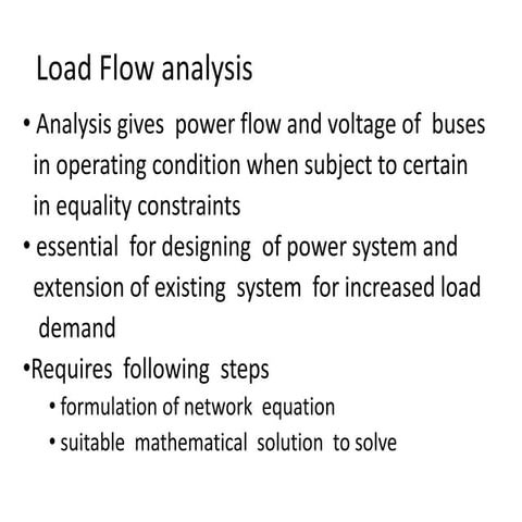 Load-Flow in electrical engineering power system | PDF