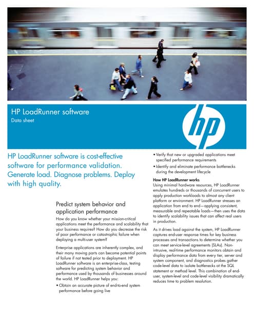 Introduction To Performance Testing And Loadrunner Pptx Operating Systems Computer Software