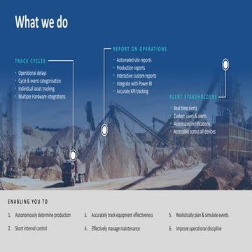 MineExcellence Load & Haul Platform | PPT