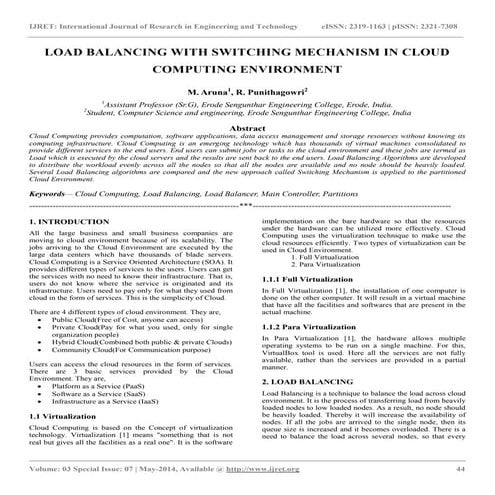 ABC - LOAD BALANCING TECHNIQUE - IN CLOUD COMPUTING