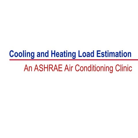 Load estimation1 for heating load and room | PPT