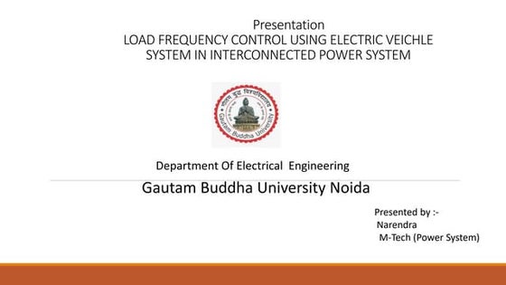 Load Frequency Control of Two Area System | PPT