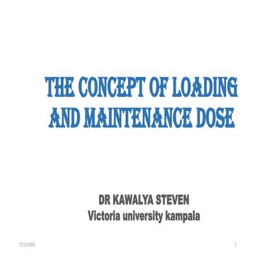 loading dose and maintainance dose.power point(pptx) | PPTX