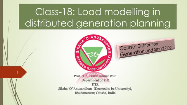 Load Modelling In Distributed Generation Planning Pdf Computer Networking Computing