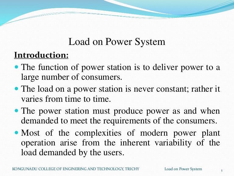 Load on power system