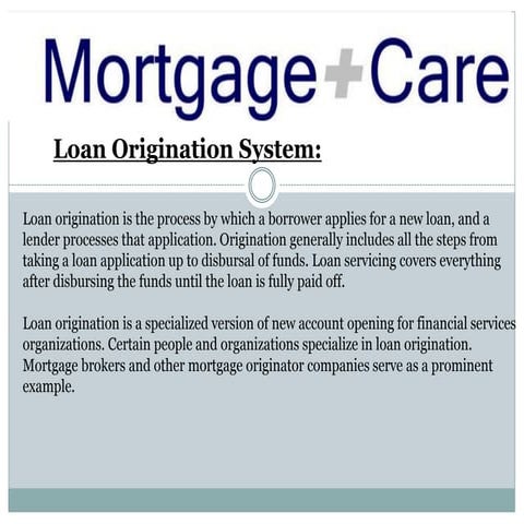 Loan Origination System | PPTX