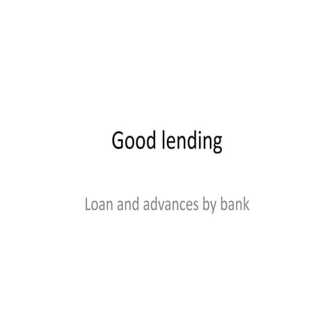 Loan advance,lending | PPTX