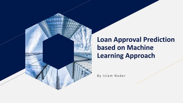 Loan Approval Prediction Based On Machine Learning Approach Ppt