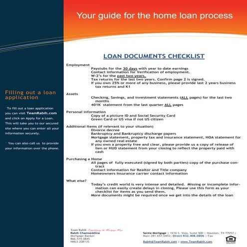 Loan documents checklist | PDF