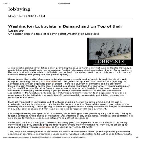 Types of Lobbying, Explained | PPTX