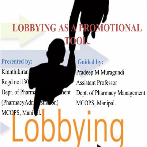 Lobbying as a promotional tool | PPT