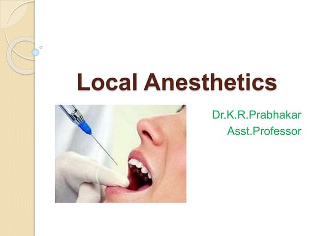 Local anaesthetic agents | PPTX