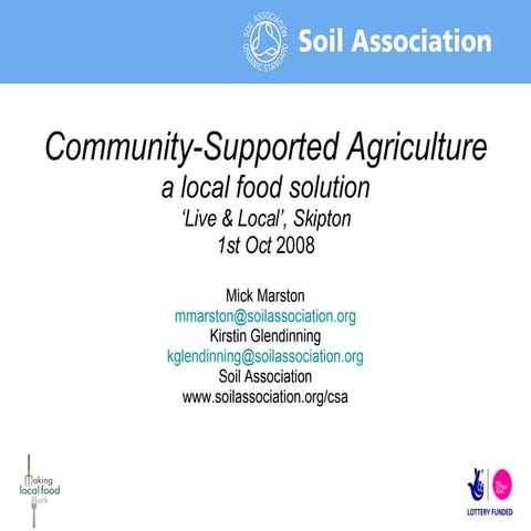 Local Food - Soil Association Presentation | PPT
