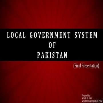 Local government in Pakistan | PPTX