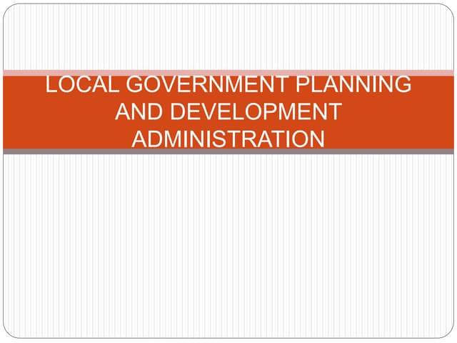 Comprehensive Development Plan | PPTX
