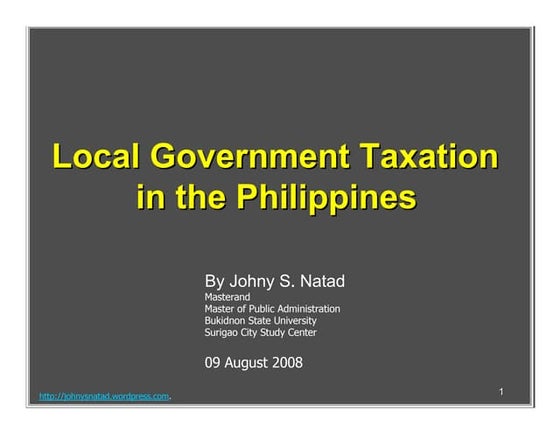 chapter 13 taxation in the Philippine setting | PPTX