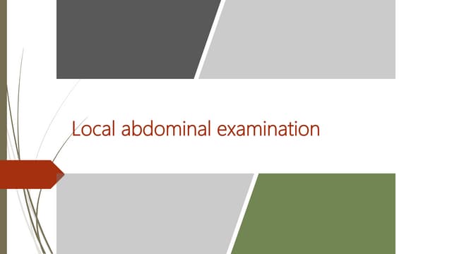 Assessment of the abdomen | PPTX