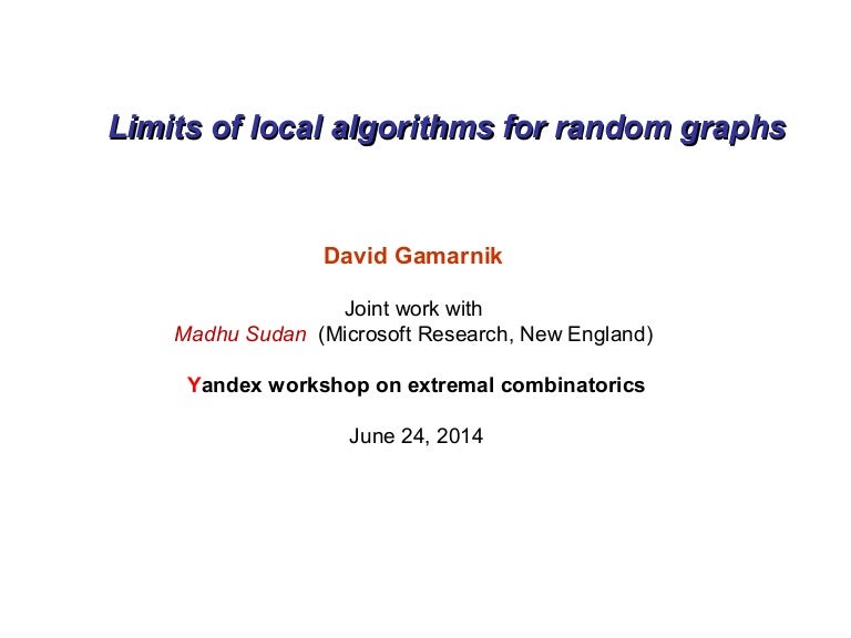 Limits of Local Algorithms for Randomly Generated Constraint Satisfac…