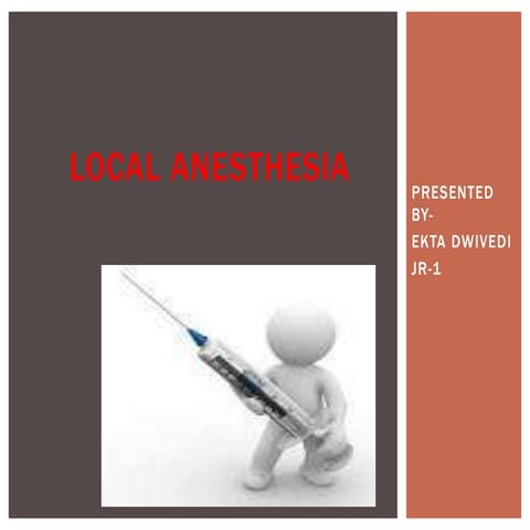 Mechanism of local anesthesia | PPTX