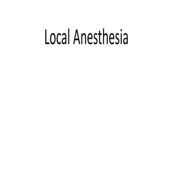 Local Anesthetic drugs | PPTX