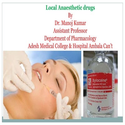 Pharmacotherapy of Local anaesthetic drugs | PPTX