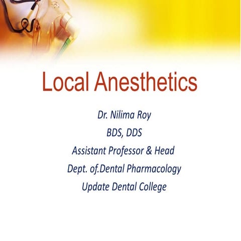 Mechanism of local anesthesia | PPTX