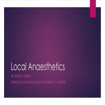 lOCAL ANAESTHETICS final.pdf Structure Activity Relationship and mode ...