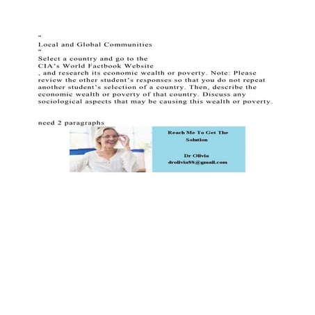 Local and Global Communities Select a country and go to the .docx