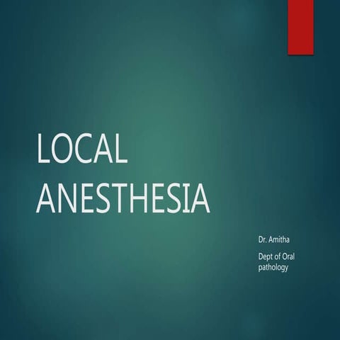 Local anesthesia | PPT