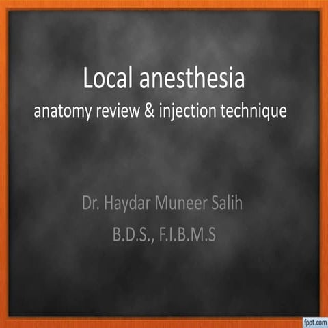Local anesthesia | PPTX