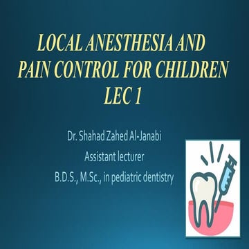 local anesthesia for dental child patient | PPT