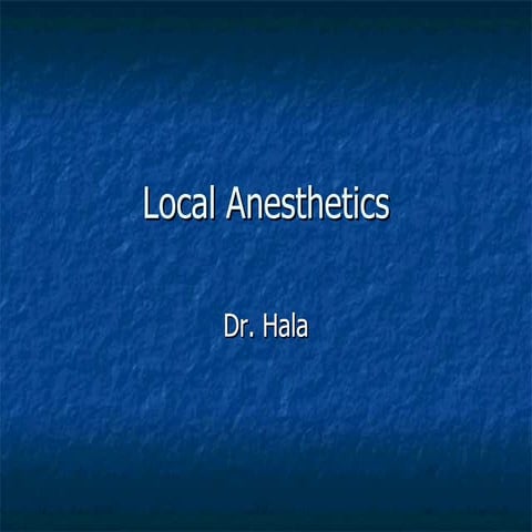 Contents of the dental carpule - Pharmacology of local anesthesia | PDF