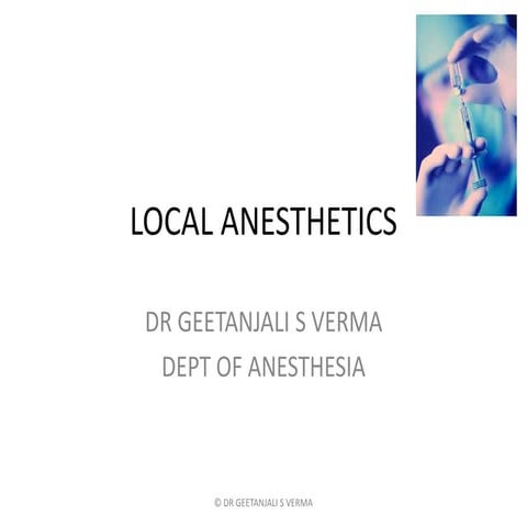 Local anesthetics | PPT