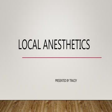 Local Anesthetics | PPT
