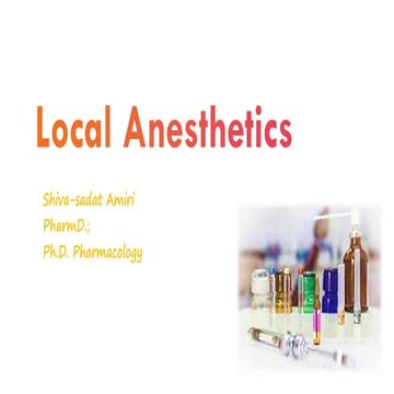 Local Anesthetics - postgraduate level.. | PDF